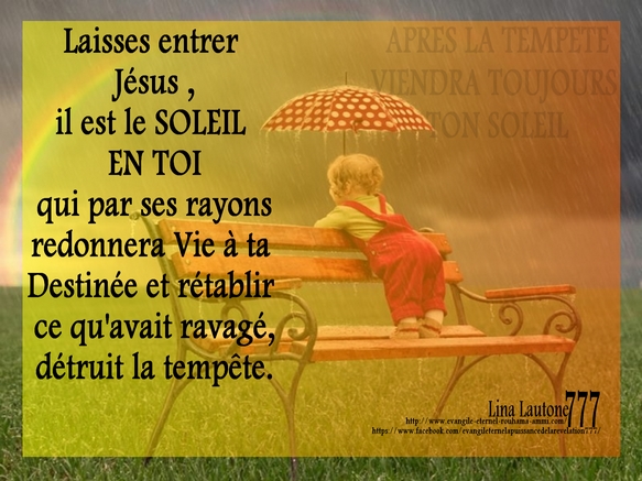 APRES LA TEMPÊTE VIENT TOUJOURS LE SOLEIL POUR LA RECONSTRUCTION ...
